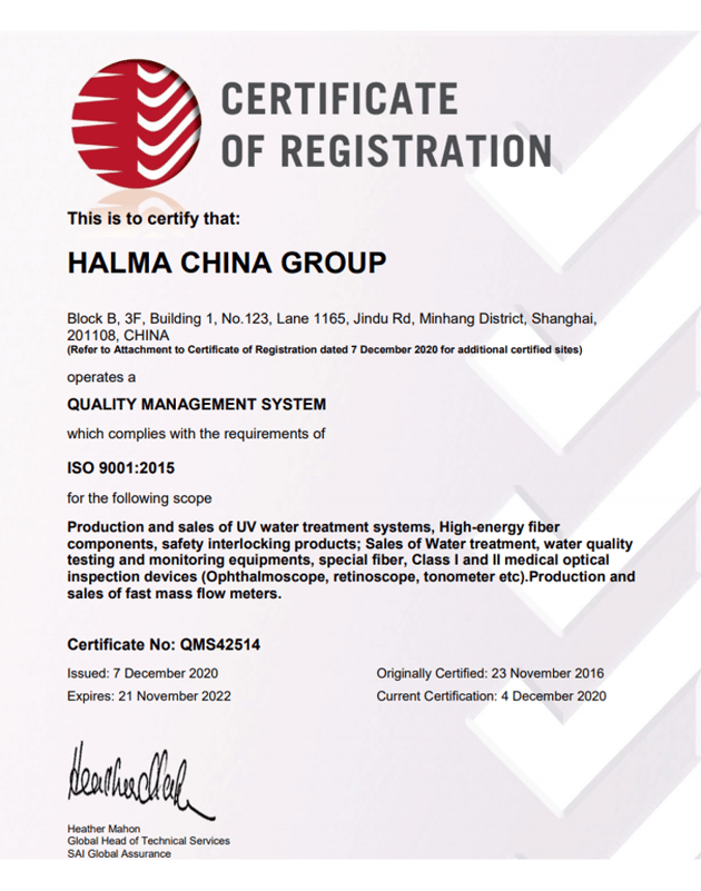 Shanghai, China - ISO 9001:2015 Certification
